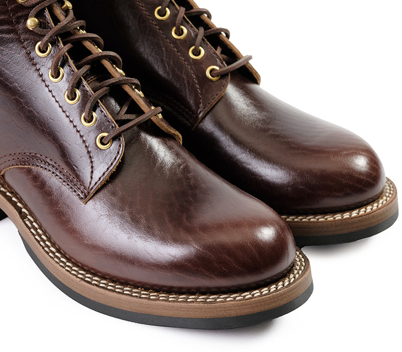 STEEL GANG BOOTS / SHINKI HIKAKU HORSEBUTT DARK BROWN – John Lofgren ...