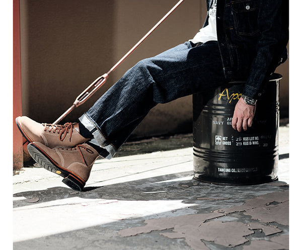 M-43 SERVICE SHOES / HORWEEN LEATHER CXL NATURAL ROUGHOUT – John ...